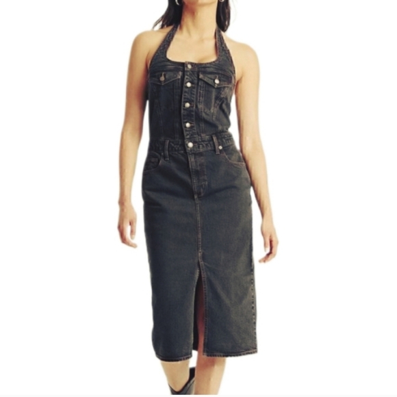 Universal Thread | Dresses | Womens Halter Denim Midi Dress | Poshmark